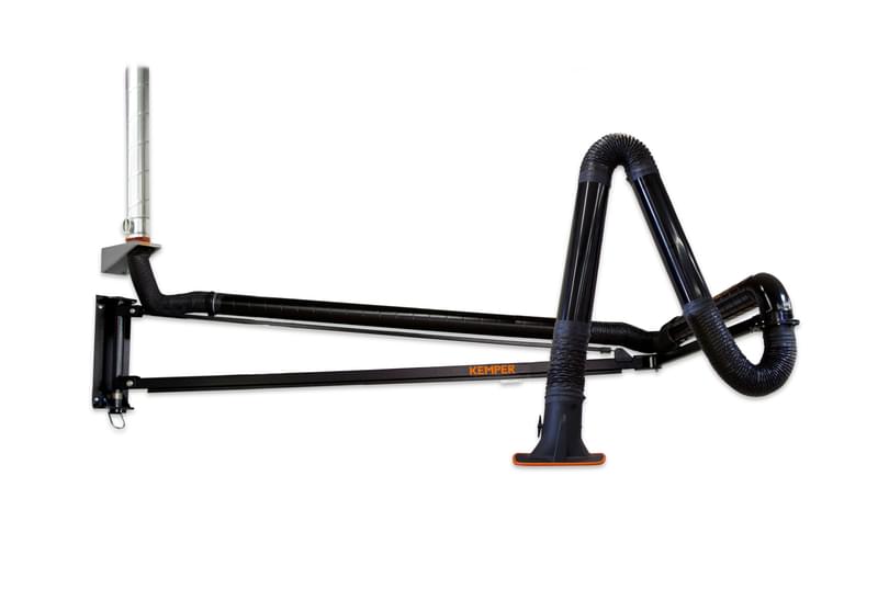 Exhaust arm for welding fume extraction rigid metal tube arm 10 m