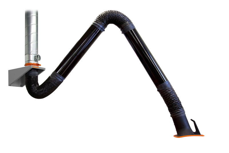 Exhaust arm for welding fume extraction rigid metal tube arm 4 m