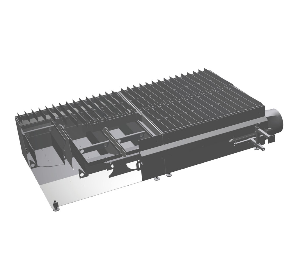 Extraction tables and cutting tables for cutting units